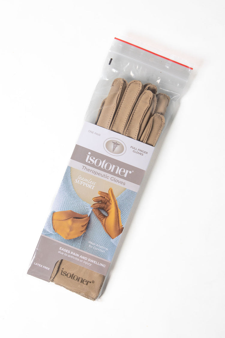 Isotoner Therapeutic Compression Gloves- Fingerless & Closed Tipped ...